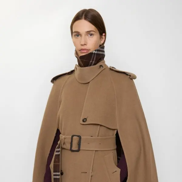Burberry Wool Belmont Trench Cape