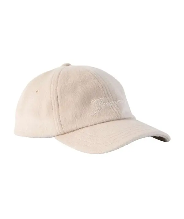 Jacquemus Embroidered Wool Baseball Cap - Neutrals