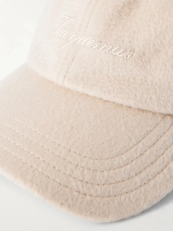 Jacquemus Embroidered Wool Baseball Cap - Neutrals