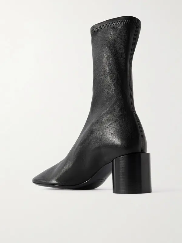 JIL SANDER Textured-leather Ankle Boots