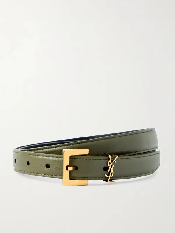 Saint Laurent Leather Belt - Green
