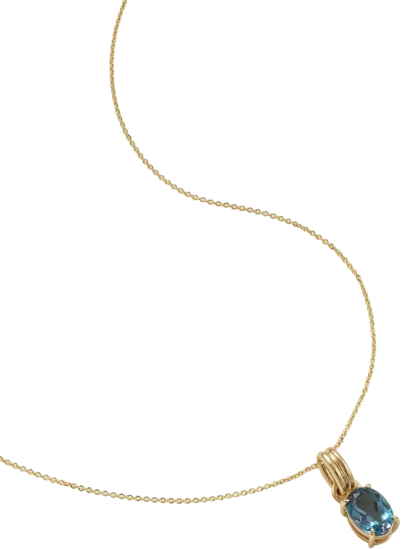 STONE AND STRAND Beekman 14-karat Topaz Pendant Necklace - Gold