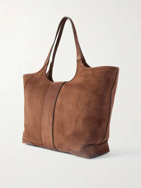 ROGER VIVIER Grand Vivier Suede Tote - Chocolate