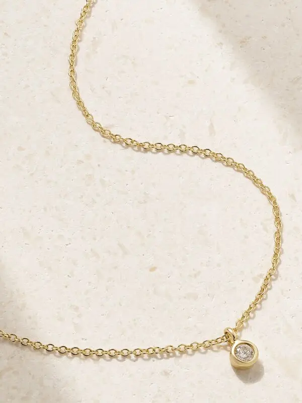 STONE AND STRAND Essential Diamond Pendant Necklace - Gold