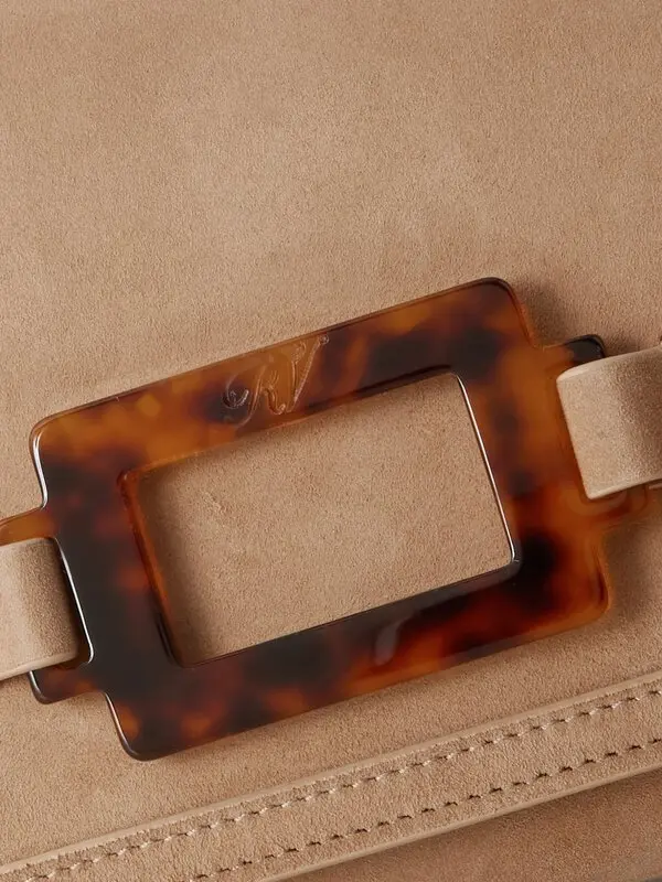 ROGER VIVIER Belle Vivier Buckled Clutch - Brown