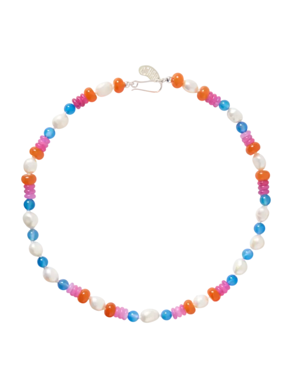 GOHAR WORLD Turkish Delight Stone And Pearl Necklace - Multi
