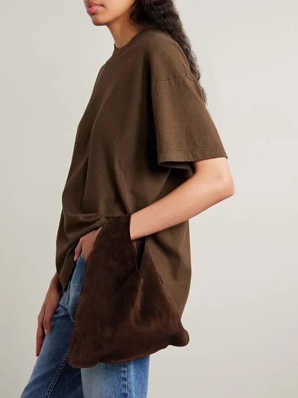 THE ROW Bindle Small Suede Shoulder Bag