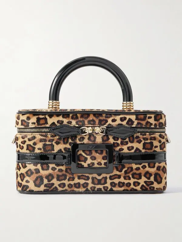 ROGER VIVIER Belle Vivier Leopard-print Cosmetics Case - Animal Print