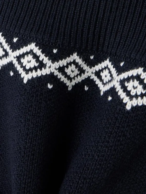 Magda Butrym Crochet-trimmed Wool-jacquard Shorts