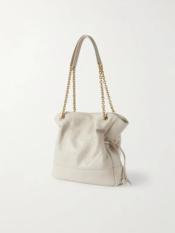 Saint Laurent Jamie Small Quilted Leather Shoulder Bag - Neutrals