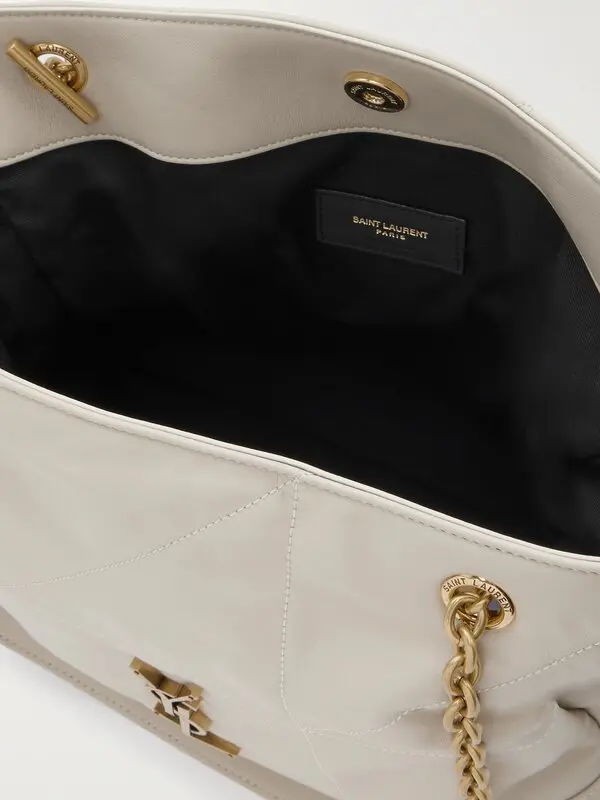Saint Laurent Jamie Small Quilted Leather Shoulder Bag - Neutrals