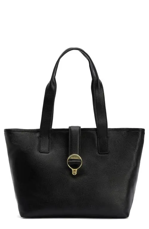 Barbour Alder Leather Tote Bag - Black
