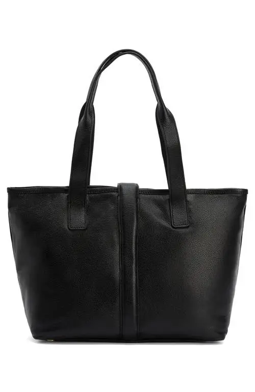 Barbour Alder Leather Tote Bag - Black