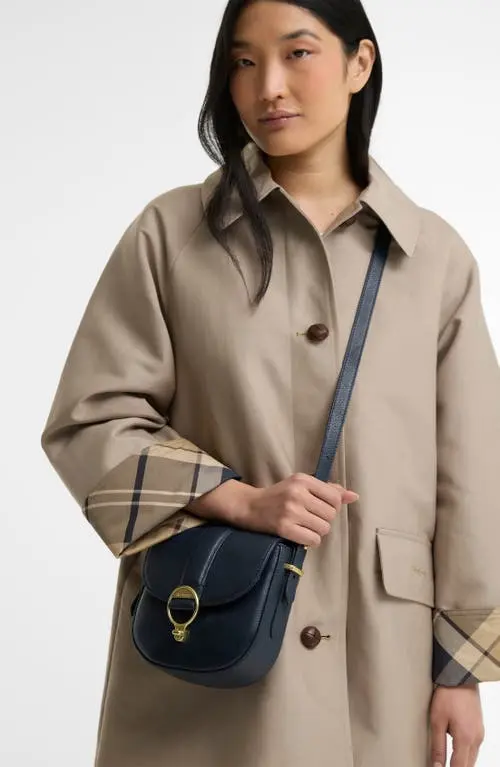 Barbour Elm Leather Crossbody Bag - Navy