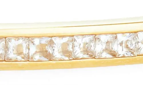 Nordstrom Cubic Zirconia Hinge Bangle - Clear- Gold
