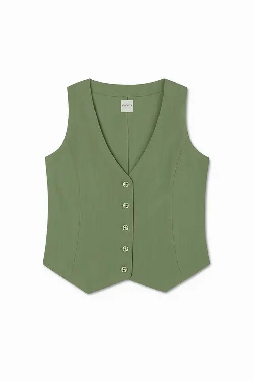 VIR VITA Violette Vest - Sage