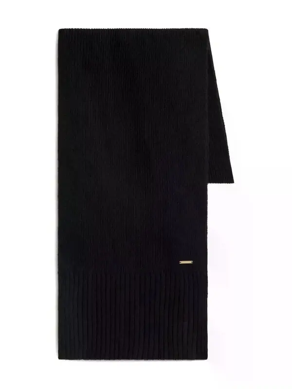 Woolrich Ribbed Cashmere Scarf - Black