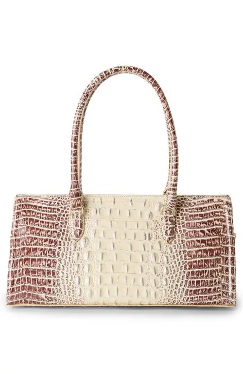 Brahmin Sophia Croc Embossed Leather Satchel - Ginger