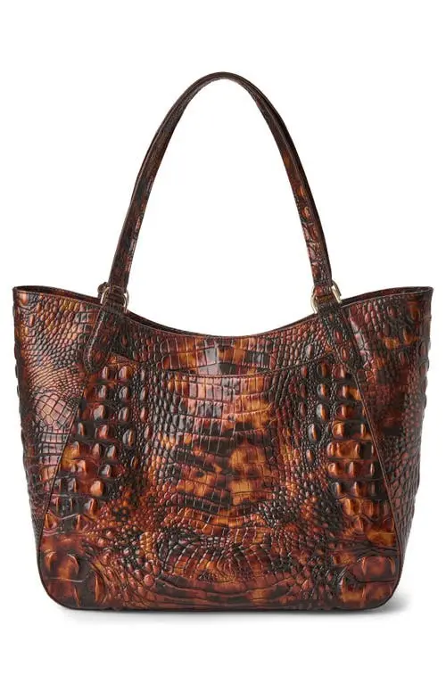 Brahmin Aliza Croc Embossed Leather Tote