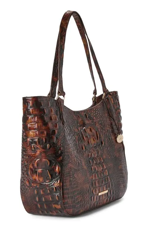 Brahmin Aliza Croc Embossed Leather Tote