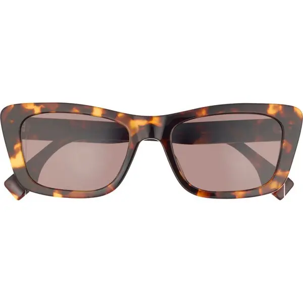 Fendi Lettering Cat Eye Sunglasses - Dark Havana /green