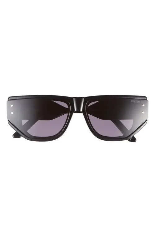 Dior Oversized Cat-eye Sunglasses - Shiny Black /smoke