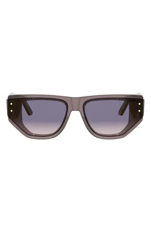 Dior Oversized Cat-eye Sunglasses - Shiny Dark Brown/violet