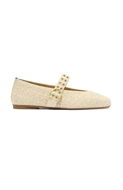 Rothy's The Max Buckle Mary Janes - Pearl Bouclé