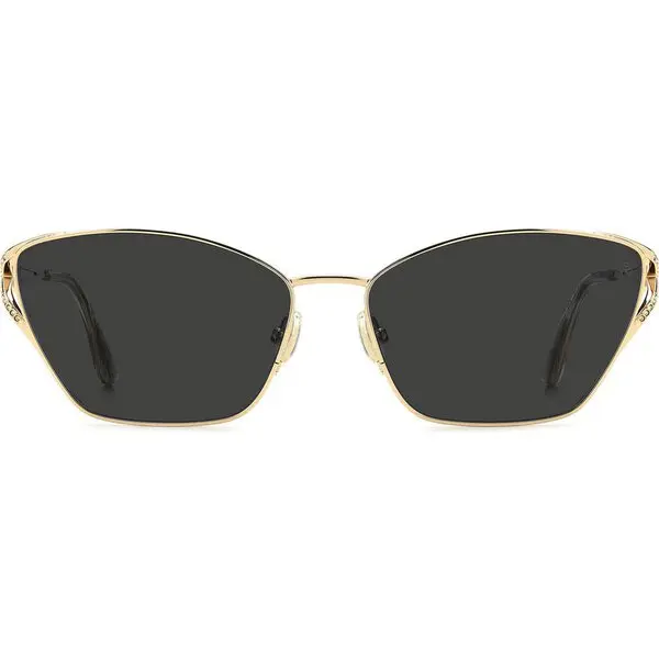 STUART WEITZMAN 59mm Cat Eye Sunglasses - Gold/grey