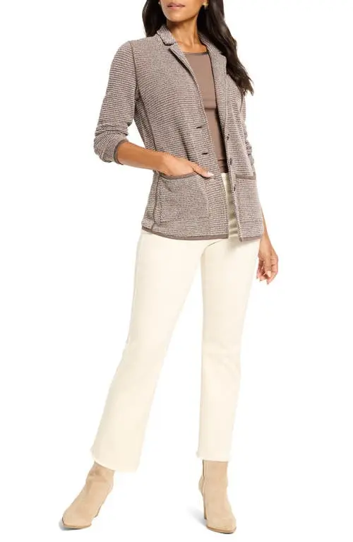 NIC+ZOE Pixel Knit Cotton-blend Blazer