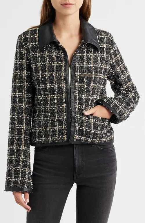 Rag & Bone Eloise Faux Leather-trimmed Tweed Jacket