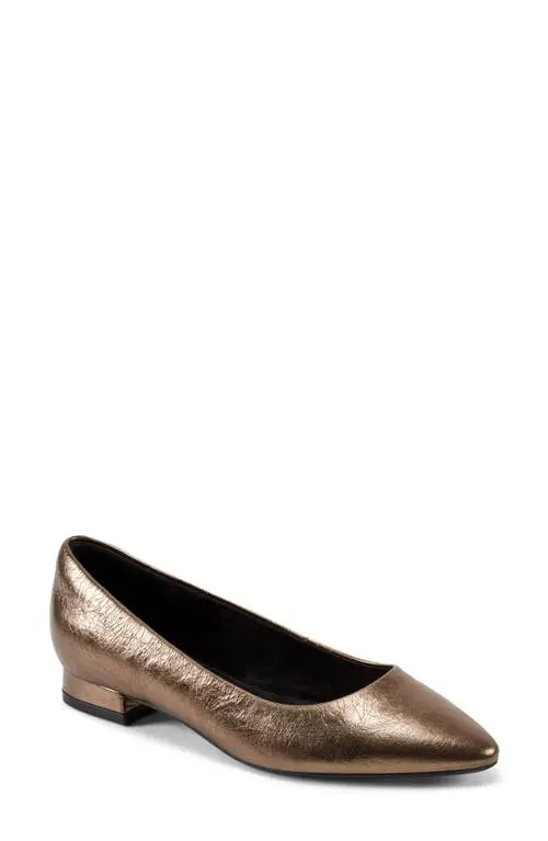 Rockport Tessa Pointed Toe Flat - Bronze