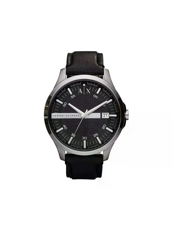 Armani Exchange Round Face 46mm Watch - Black