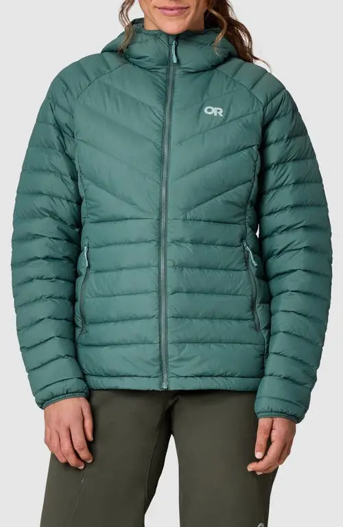 OUTDOOR RESEARCH Transcendent Water Resistant 800 Fill Power Down Jacket - Malachite