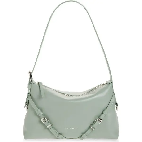 Givenchy Mini Voyou Leather Shoulder Bag - 325-greyish Green