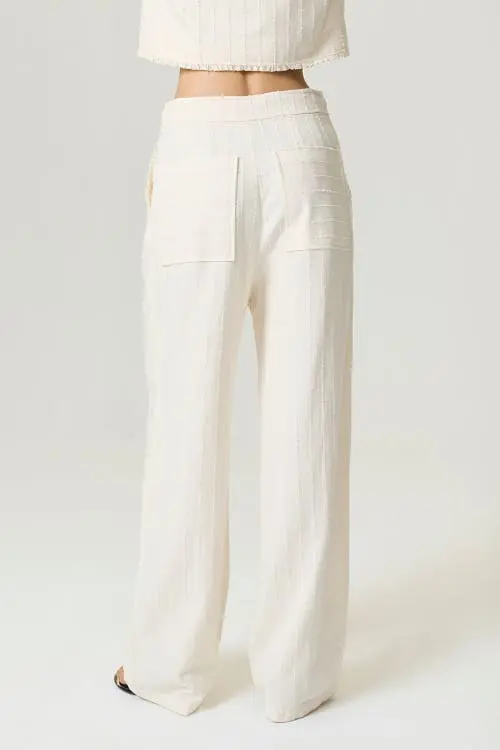 NOCTURNE Ruffle Trim Detailed Trousers