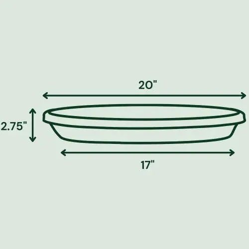 BLOEM Terra 20 Inch Resin Saucer
