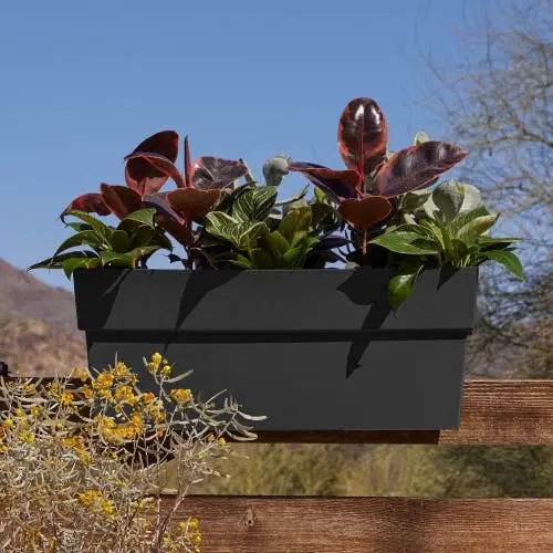 BLOEM 24 Inch Finley Deck Rail Planter