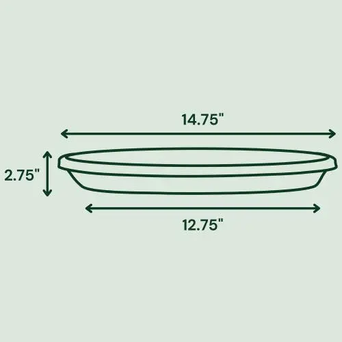 BLOEM Terra 14.75 Inch Resin Saucer