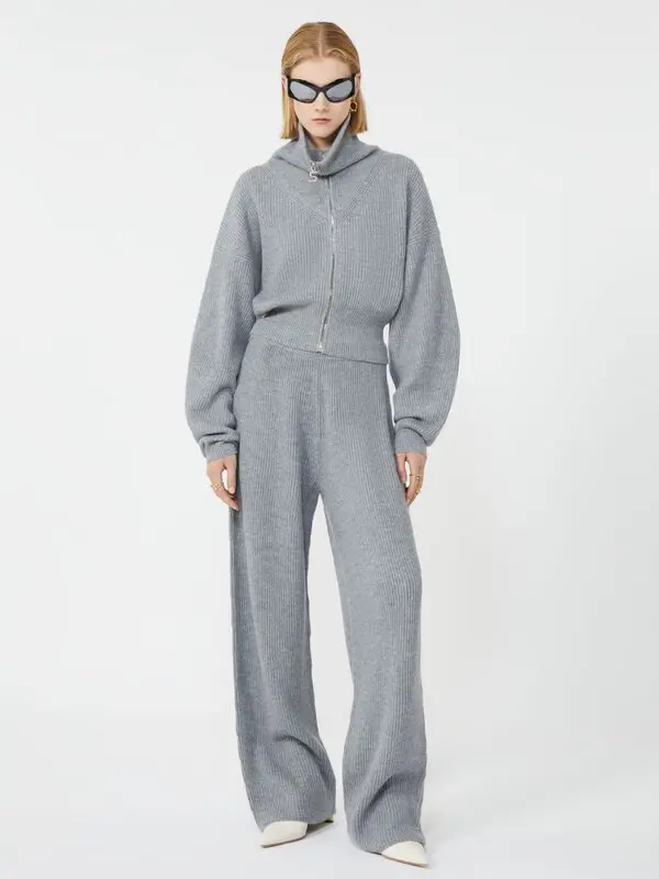 Max Mara Cashmere-blend Wide-leg Trousers