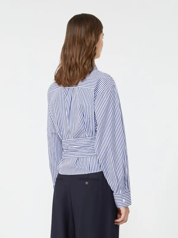 Max Mara Draped Cotton Shirt