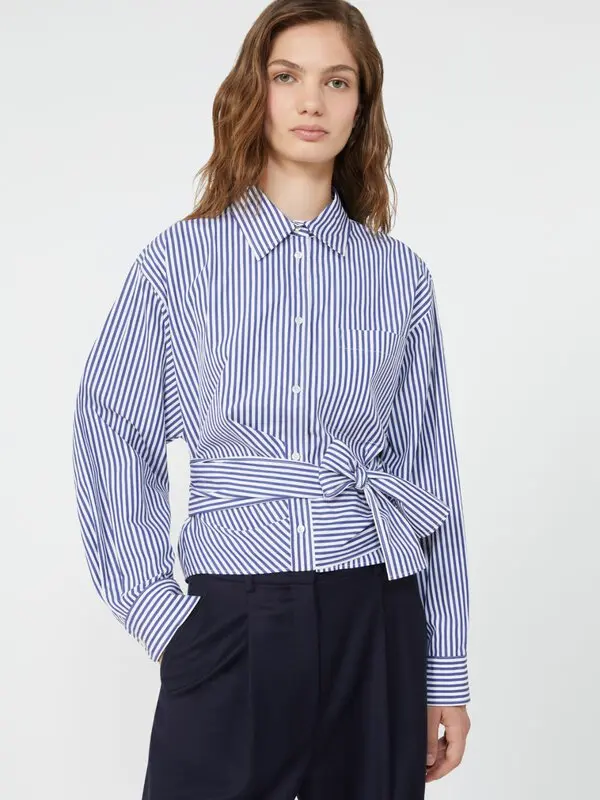 Max Mara Draped Cotton Shirt