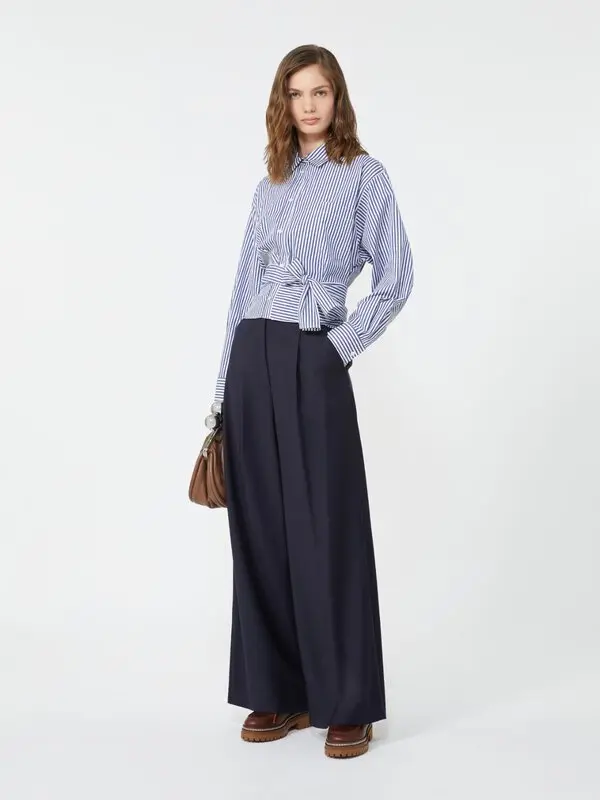 Max Mara Draped Cotton Shirt