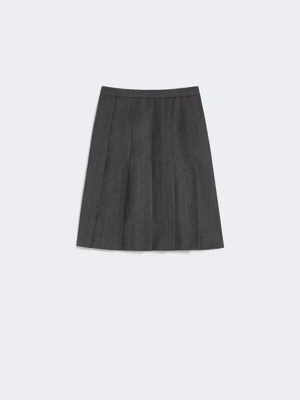 Max Mara Flannel Pleated Skirt