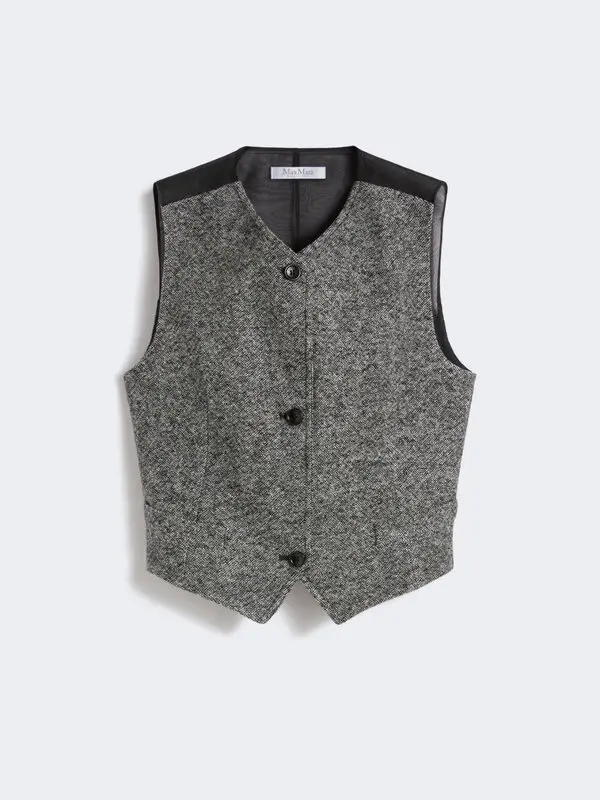 Max Mara Wool And Silk Tweed Gilet