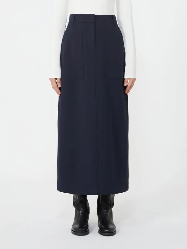 Max Mara Long Wool Blend Skirt