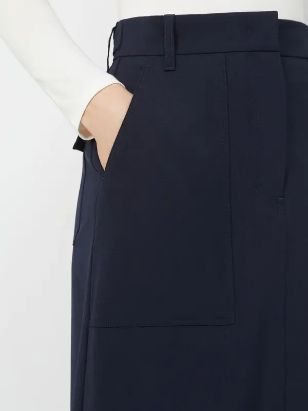 Max Mara Long Wool Blend Skirt