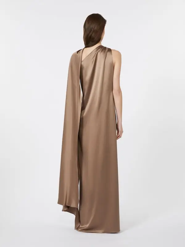 Max Mara One-shoulder Satin Gown