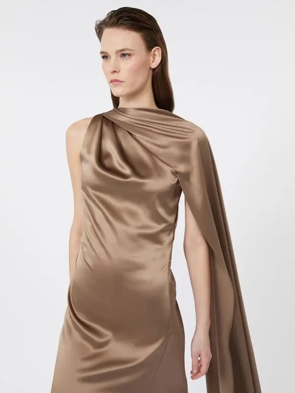 max mara satin dresses Silk satin gown in white - Max Mara