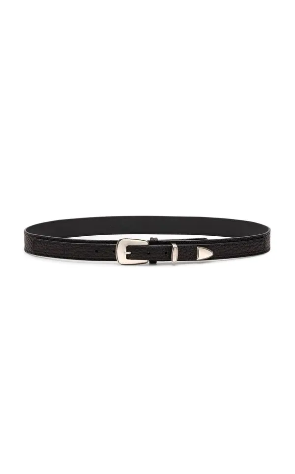 LEMAIRE Minimal Western Leather Belt - Black